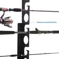 China Behind Doors Fishing Rod Storage Rack Holds 9 Rods for Home Store Cabin Garage Basement for sale