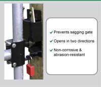 China Metal Cast Iron Carbon Steel 2 Way Gate Latch for Livestock Cattle Farm Gate Security for sale