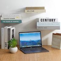 China Wall Mounted Book Organizer with Heavy-Duty Metal Bending Single Tier Floating Bookshelf for sale
