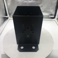 China Q235B Material Matte Black Post Base Heavy Duty Anchor for Gazebo Deck Railing Support for sale