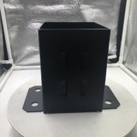 China Q235B Material Matte Black Post Base Heavy Duty Anchor for Gazebo Deck Railing Support for sale