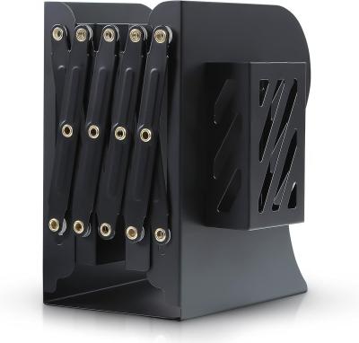 China Adjustable 20 inches Desk Magazine File Organizer Holder Metal Bookends for Office Books Papers for sale