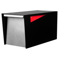 China Custom Logo Post Mount Black Stainless Steel Mailbox for Curbside Installation for sale