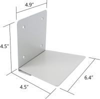 China Rectangle Floating Bookshelf with Mounting Hardware 1mm Thickness Steel Construction for sale