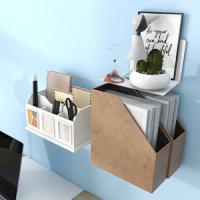 China Rectangle Floating Bookshelf with Mounting Hardware 1mm Thickness Steel Construction for sale