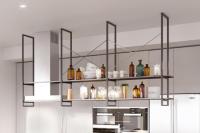 China Solid Wood Ceiling Storage Rack for Contemporary Design Style Bars and Restaurants for sale