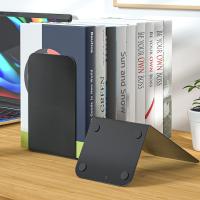 China ISO9001 Rohs CE Black Metal Bookends for Heavy Books Floating Shelves Book Shelf Holder for sale