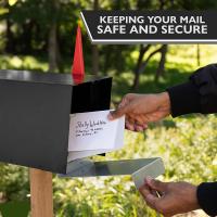 China Anti-Rust Features All Weather Durable Post Mount Mailbox with Stainless Steel Hinges for sale