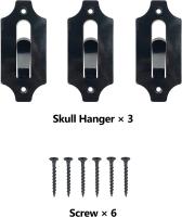 China Heavy Duty European Skull Wall Mount Metal Bracket Hangers 1.5mm Thickness for sale
