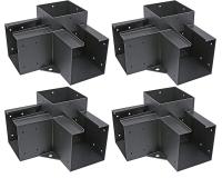 China Stamping Punching Bending Process Gazebo Stand 4x4 Pergola Bracket DIY Kit 2.2kg Shed for sale