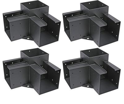 China Stamping Punching Bending Process Gazebo Stand 4x4 Pergola Bracket DIY Kit 2.2kg Shed for sale