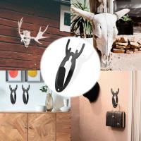 China European Deer Mount Display Hanger Animal Skull Wall Hooks with Plastic Type Hook for sale