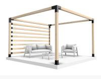 China Gazebo Hardware Pergola Bracket Kit 3 Way Right Angle Bracket for Woodworks DIY Outdoor for sale