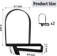 China Metal Clamp Book Organizer Storage Holders Book Ends for Floating Shelves in Black for sale
