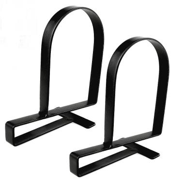 China Iron Heavy-Duty Clamped Book Ends for Shelves Non-Skid Book Stoppers Supports Brackets for sale