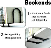China Iron Heavy-Duty Clamped Book Ends for Shelves Non-Skid Book Stoppers Supports Brackets for sale