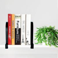 China Iron Heavy-Duty Clamped Book Ends for Shelves Non-Skid Book Stoppers Supports Brackets for sale