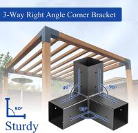 China Powder Coated Modular Pergola Kit with Balcony Wood Stand Kit and Steel Brackets for sale