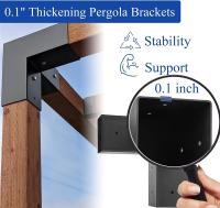 China Powder Coated Modular Pergola Kit with Balcony Wood Stand Kit and Steel Brackets for sale