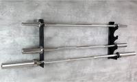 China Barbells Gym Storage Bracket with Horizontal Barbell Rack 4 Bars Holder Wall Mounted for sale