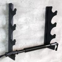 China Barbells Gym Storage Bracket with Horizontal Barbell Rack 4 Bars Holder Wall Mounted for sale