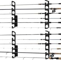 China Fishing Rod Holders Metal Bracket Wall Mount Bracket for 12 Rods Wall Ceiling Rod Rack for sale