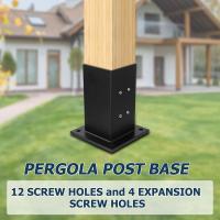 China High Strength Steel Post Based Aluminum Pergola Bracket Kit with Powder Coated Finish for sale