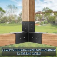 China High Strength Steel Post Based Aluminum Pergola Bracket Kit with Powder Coated Finish for sale