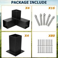 China High Strength Steel Post Based Aluminum Pergola Bracket Kit with Powder Coated Finish for sale
