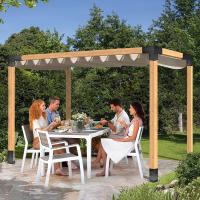 China High Strength Steel Powder-Coated Pergola DIY Elevated Wood Stand Kit for 4x4 Lumber for sale