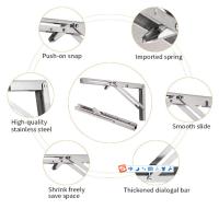 China Powder Coated White Metal Support Mount Folding Shelf Brackets for Performance for sale
