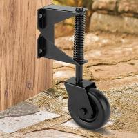 China 360 Degree Universal Mount Plate Spring Loaded Gate Caster for Wooden Gate PVC Fence for sale