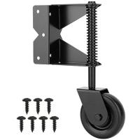 China 360 Degree Universal Mount Plate Spring Loaded Gate Caster for Wooden Gate PVC Fence for sale