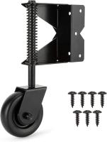 China 360 Degree Universal Mount Plate Spring Loaded Gate Caster for Wooden Gate PVC Fence for sale