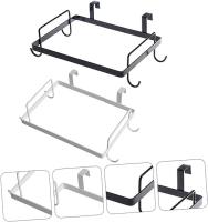 China Garbage Bag Hanger Iron Art Hanging Rack Metal Brackets Storage Holder Shelf in White for sale
