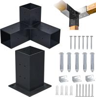 China Sturdy Pergola Kit 3-Way Right Angle Corner Bracket for 4x4 Lumber Made of Alloy Steel for sale