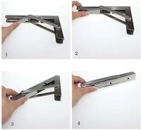 China Space-Saving DIY Folding Workbench Bracket Supporting Wood Shelves with Sturdy Design for sale