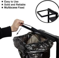 China Outdoor Garbage Support Metal Garbage Plastic Bag Holder Door Back Type Rubbish Bag Frame for sale