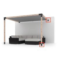 China 6''*6'' Custom Modular Sizing Pergola Kit Brackets with Single-side Installation for sale