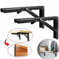 China 35cm Folding Shelf Bracket Heavy Duty Stainless Steel Wall Brackets for Shelf Support for sale