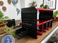 China Wall Mounted Power Tool Storage Rack for Garage Cordless Drill Battery Charging Station for sale