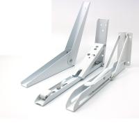 China Custom Triangle Spring Folding Shelf Locking Hinge Bracket for Wall Mounting in Silver for sale