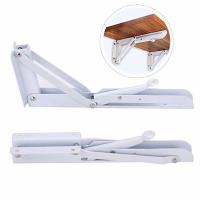 China Custom Triangle Spring Folding Shelf Locking Hinge Bracket for Wall Mounting in Silver for sale