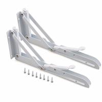 China Custom Triangle Spring Folding Shelf Locking Hinge Bracket for Wall Mounting in Silver for sale
