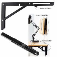 China Process Stamping Heavy Duty Metal Folding Shelf Brackets Triangle Table Bench Collapsible Shelf Bracket for sale