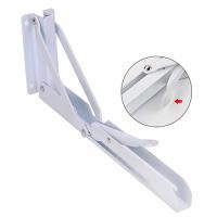 China Process Stamping Heavy Duty Metal Folding Shelf Brackets Triangle Table Bench Collapsible Shelf Bracket for sale