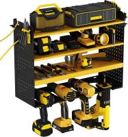 China Non-folding Rack Heavy Duty Metal Wall Mount Drill Holder for Cordless Tool Storage for sale