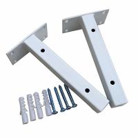 China Industrial Rustic Copper Pipe Floating Shelf Bracket for Furniture in White or Custom for sale