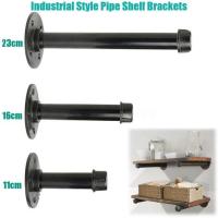 China Living Room Shelf Brackets Supports KUNSE Industrial Retro Iron Pipe Wall Hook for sale
