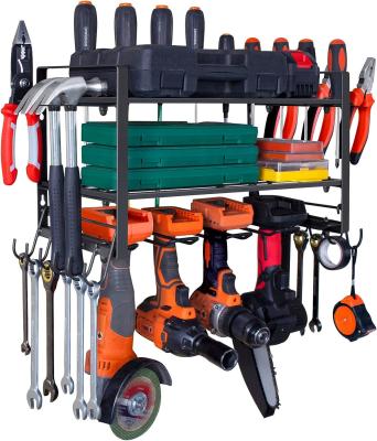 China Power Tool Organizer Wall Mount Shelf Rack for Customized Logo Print and Drill Storage for sale